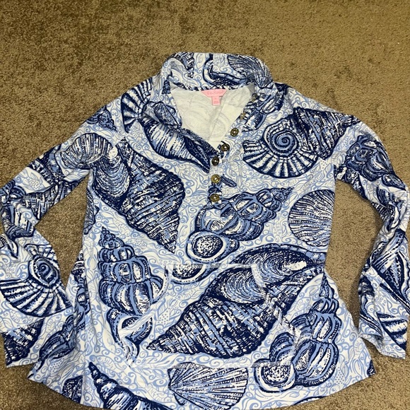 Lilly Pulitzer | Tops | Lilly Pulitzer Captain Popover Blue Stuffed ...